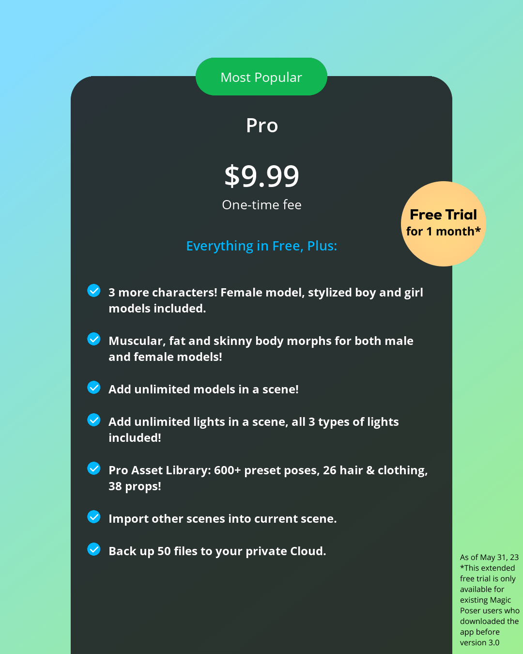 New pricing and why we made the change (Android version) – Magic Poser ...